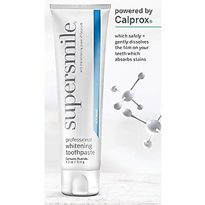 Supersmile Professional Teeth Whitening Toothpaste with Fluoride - Clinically Proven to Remove Stains & Whiten Teeth Up to 6 Shades - Enamel Strengthening - No Sensitivity (Icy Mint, 4.2 Oz)