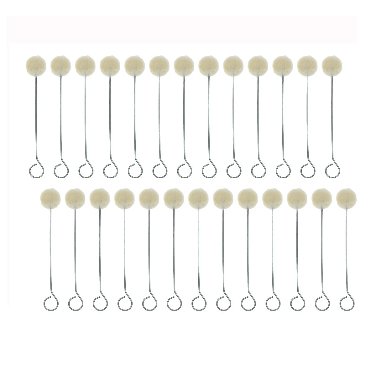 50 Pieces Wool Daubers Ball Brush Leather Dye Dauber Dyeing Applicator with Metal Handle for DIY Crafts Projects