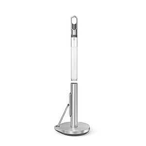 simplehuman Standing Paper Towel Holder with Spray Pump, Brushed Stainless Steel