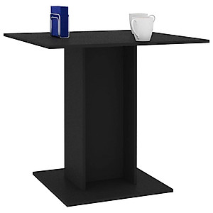 YAFF Dining Table Black 31.5"x31.5"x29.5" Engineered Wood-0253