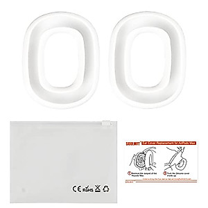 SOULWIT Silicone Ear Pads Cover Protector for AirPods Max Headphones Cushions, Sweatproof, Easily Washable, Rugged Durability - White