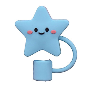 Grebest Dust-proof Straw Stopper Tumbler Cup Cover Hat Set Silicone Hats for Cups Reusable Tips Lids Fits 3040 Oz with Handle 10mm 0.4in Protective 4pcs