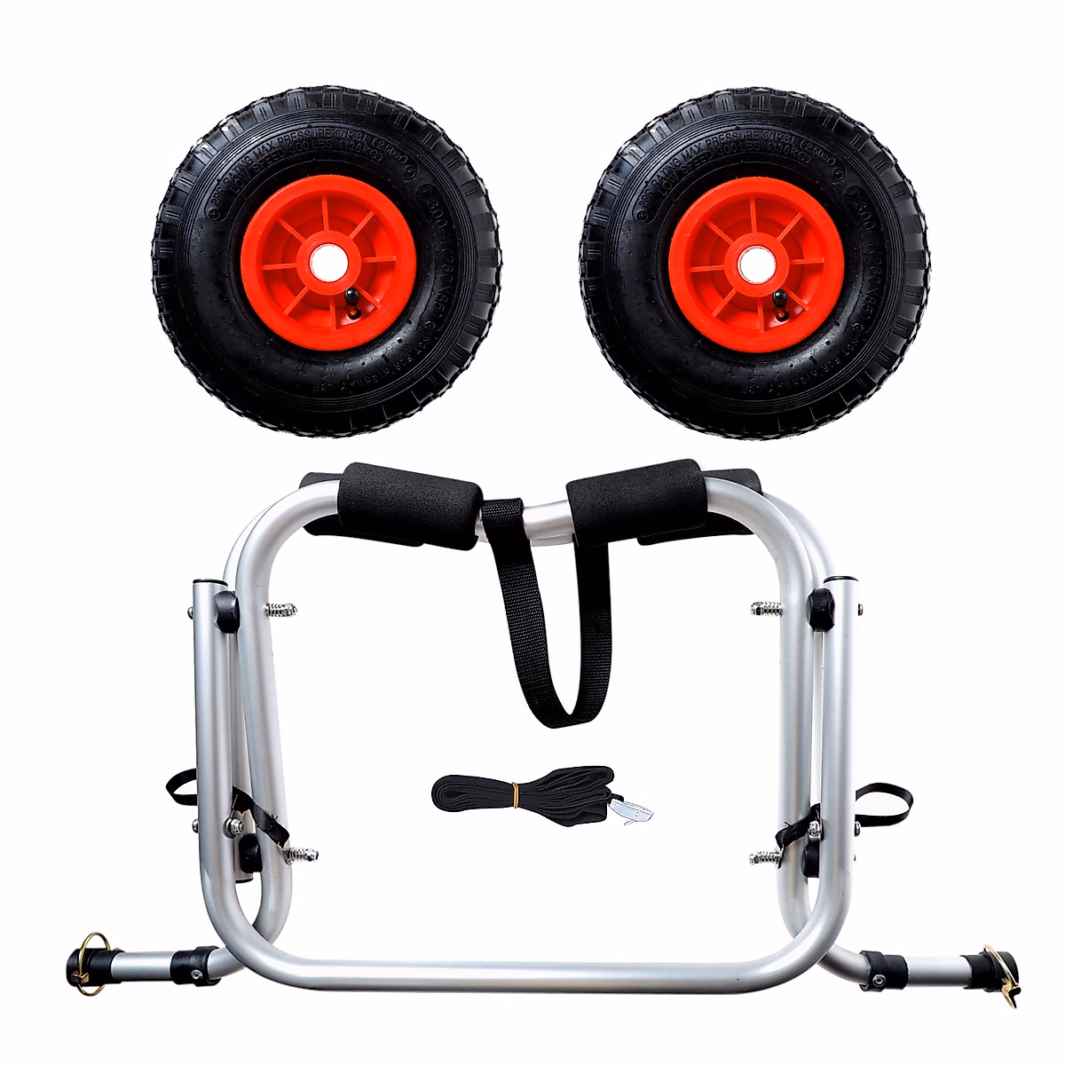 MorTime 27" Heavy Duty Kayak Cart, Universal Kayak Carrier for Floats, Kayak Tote Trolley Transport for Carrying Canoes