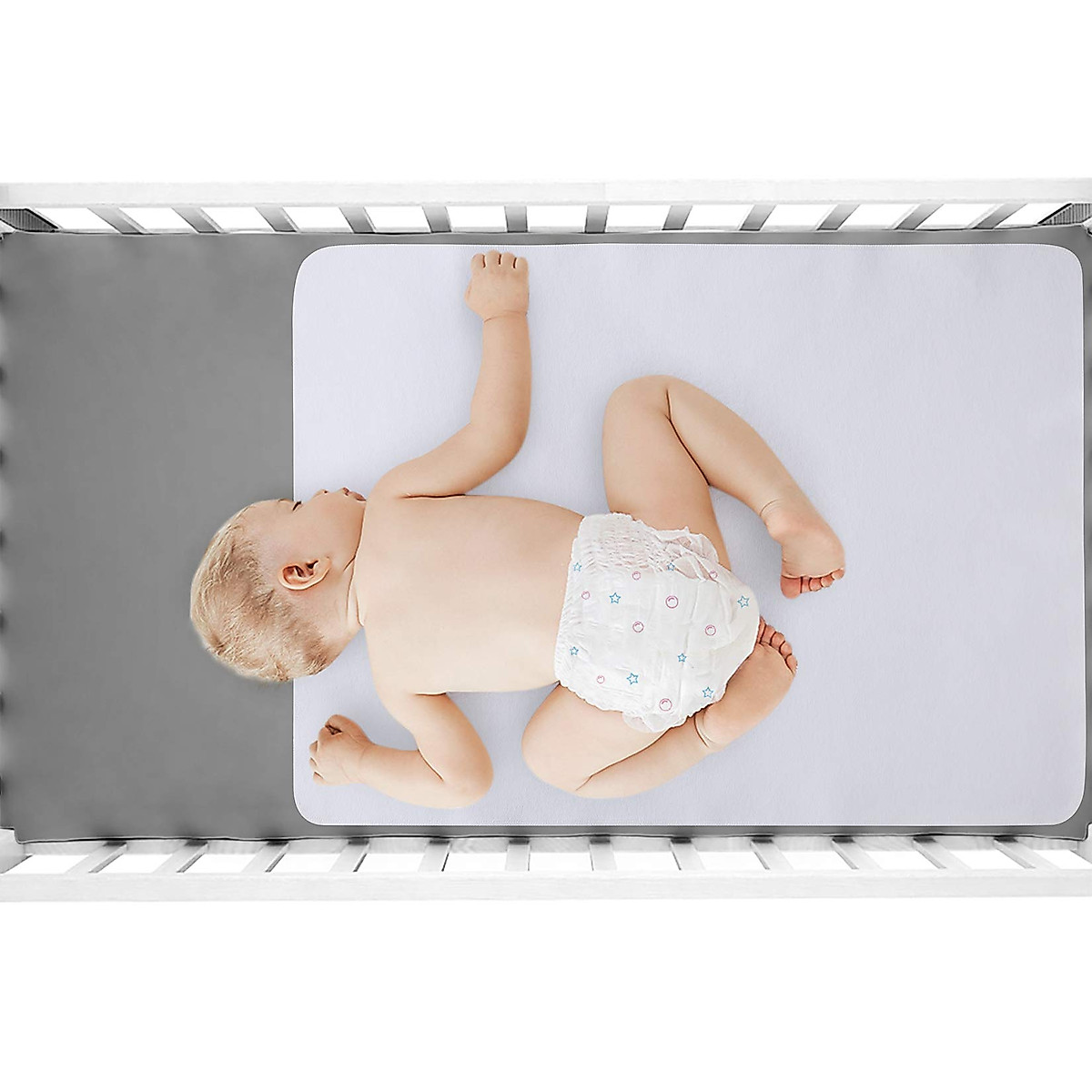 Waterproof Crib Mattress Protector Pad Flannel Crib Protector Pad Incontinence Pad Wetting Reusable Waterproof Cover 100% Water Resistant Cotton Mattress Protector Pad Sheet Savers for Baby 27“*39”