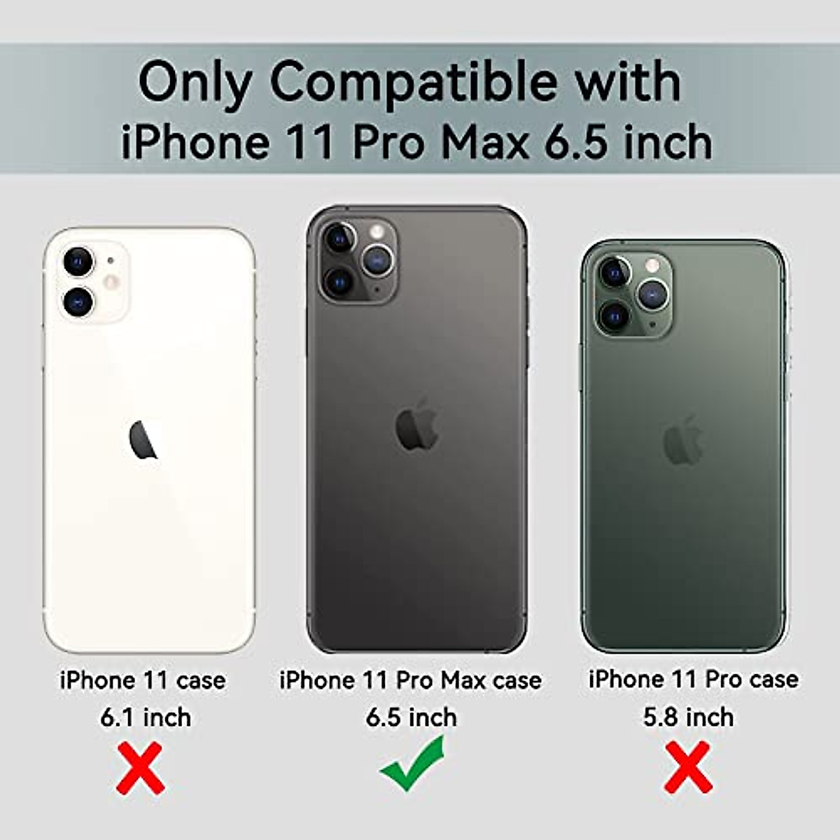COOLQO Compatible with iPhone 11 Pro Max Case, and [2 x Tempered Glass Screen Protector] Clear 360 Full Body Coverage Hard PC+Soft Silicone TPU 3in1 Shockproof Protective Phone Cover