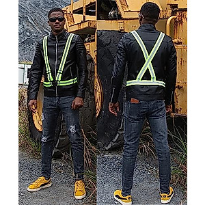 zojo Reflective Vest | Lightweight, Adjustable | Safety & High Visibility for Running,Fits Outdoor Cloth Pack of 10, Neon Yellow