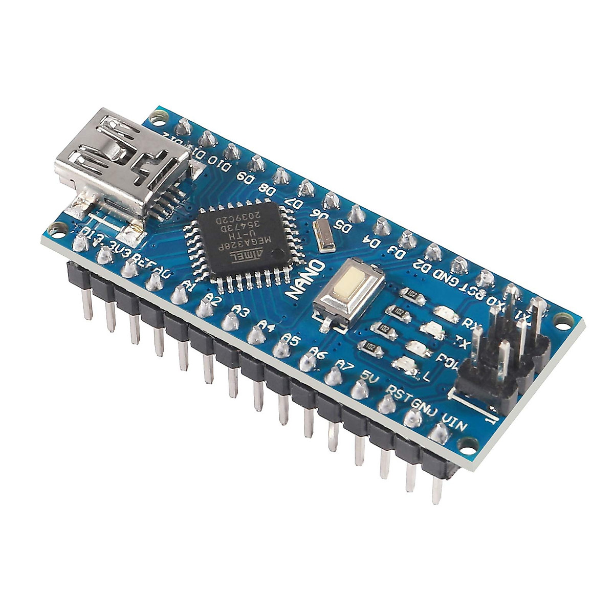 2PCS Dorhea for Nano V3.0 ATMEGA328P Module CH340C Chip 5V 16MHz Mini USB Micro-Controller Board with USB Cable