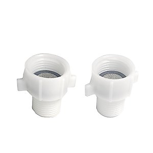 Wonchael WKP001 2-PACK Plastic Water Inlet Adapter 7/8 Inch Female to 1/2 Male for Toilet Fill Valve Replacement Kit Part