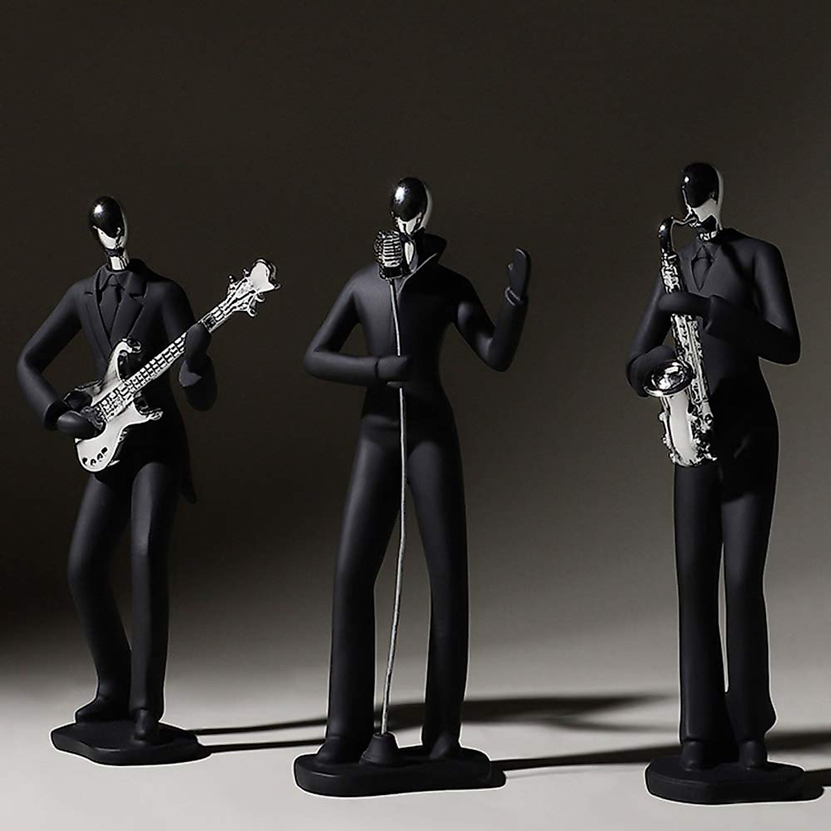 CALIDAKA Musical Instrument Player Figurine,Musical Modern Sculpture Collectible Abstract Statue,Musician Guitar Player Statue,Instrument Player Sculpture Bedroom Living Room Home Decor