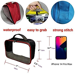 WenZhonghe Clear 3-1-1 TSA Approved Travel Toiletry Bag Quart Size Transparent Liquids Toiletries & Cosmetics Pouch for Airport Security & Waterproof & Reusable & See Through（1pcs）