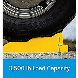 Camco RV Tri-Leveler, 2-Pack with Storage Bag - Raises Your RV Up to 3-7/8" on Any Tire for a More Level Position - Features a 3,500 lb. Load Capacity (44574)