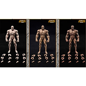 1/12 Scale Male Action Figure,6inch Flexible Muscular Strong Male Action Figure Body Doll Collection (White Skin)