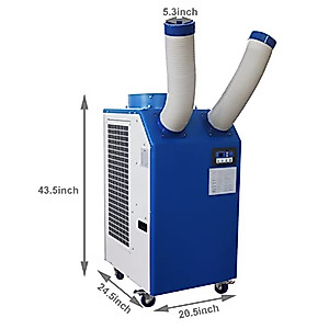 TECHTONGDA Industrial Spot Cooler Air Conditioner Commercial Mobile Outdoor Cooling Aircon 220V Double Column 780m³/h