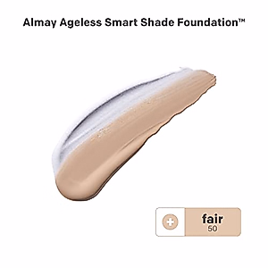 Almay Anti-Aging Foundation, Smart Shade Face Makeup with Hyaluronic Acid, Niacinamide, Vitamin C & E, Hypoallergenic-Fragrance Free, 050 Fair, 1 Fl Oz (Pack of 1)