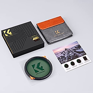 K&F Concept 82mm ND4-64 (2-6 Stops) ND Lens Filter Variable & CPL Polarizers Filter 2-in-1, 28 Multi-Coated Polarizing and Neutral Density Camera Lens Filter (Nano-X Series)