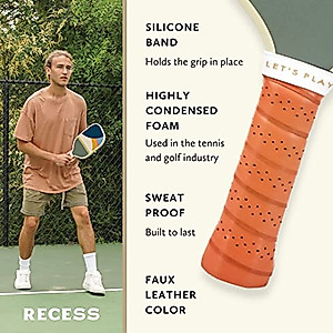 Recess Pickleball Paddle - USA Pickleball Association Approved Racket - with Honeycomb Core, Fiberglass Exterior, Canvas Covers, & Comfort Grip - Premium and Lightweight