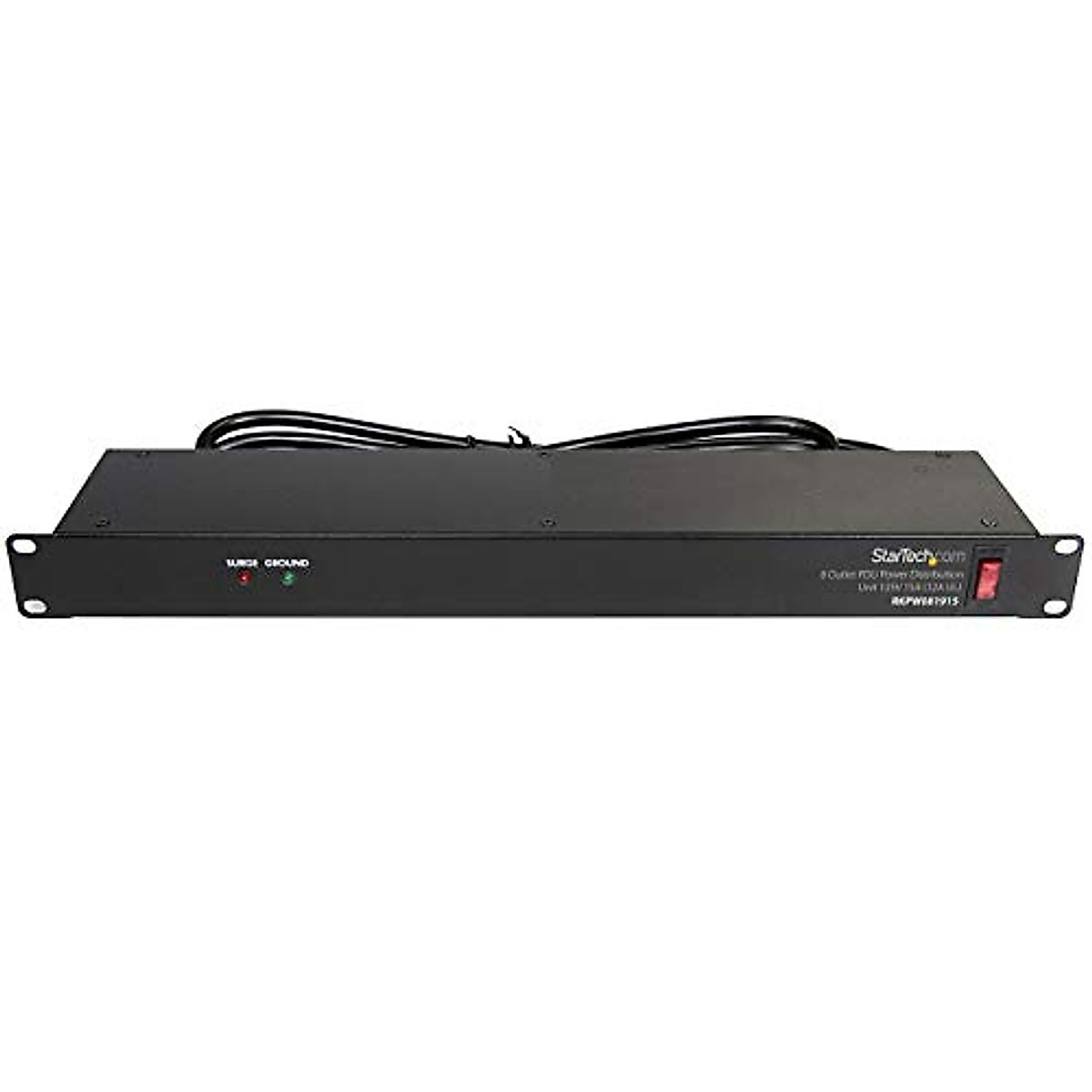 StarTech.com 6U 12 in Wall Mount Bracket & 8 Outlet Power Strip