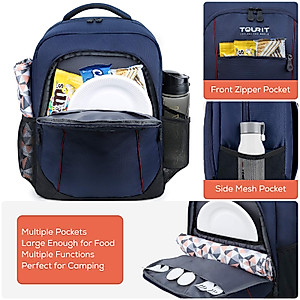 TOURIT Insulated Cooler Backpack Lightweight Backpack Cooler Bag Leak-Proof Backpack with Cooler for Men Women to Work, Picnics, Hiking, Camping, Beach, Park Day Trips, 25 Cans