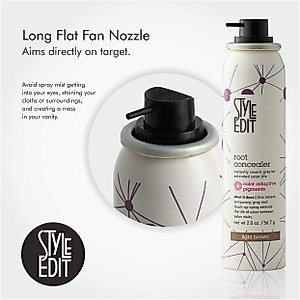 Style Edit Root Concealer Touch Up Spray | Instantly Covers Grey Roots | Professional Salon Quality Cover Up Hair Products for Women |Light Brown 2 Ounce (Pack of 2)