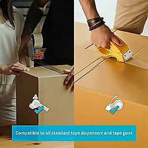 Art3d 6 Rolls Carton Sealing Tape Heavy Duty, Clear Packing Tape, 1.88" x 55 yds, 2 mil Thick