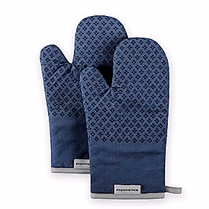 KitchenAid Asteroid Oven Mitt 2-Pack Set, Blue Willow, 7"x12.5"