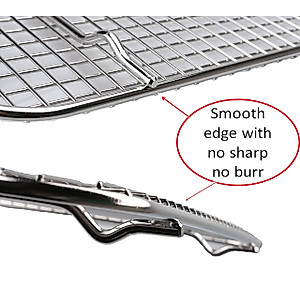 MASTERRACK 100% 304 Stainless Steel Cooling Rack and Wire Grate For Full Size Sheet Bun Pan,Real Heavy Duty 3.20LB, Roasting,Drying,Commercial Quality, Healthy Material