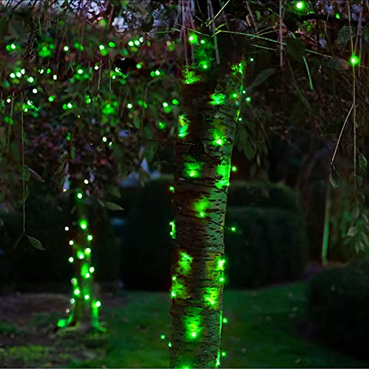 Dazzle Bright Christmas String Lights, 100 LED 33 FT Connectable Fairy Lights with 8 Modes, Waterproof Christmas Decorations for Indoor Outdoor Holiday Party Home Tree Decor (Green)