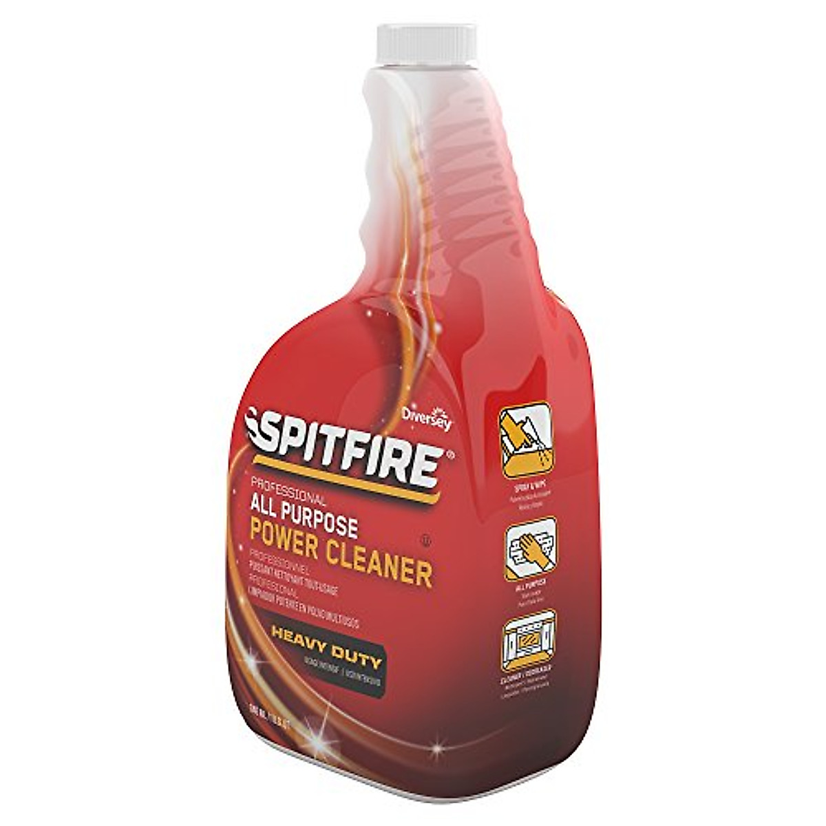 Diversey CBD540038 Spitfire Professional All Purpose Power, 32 Ounce Capped Spray Bottle (4 Pack)
