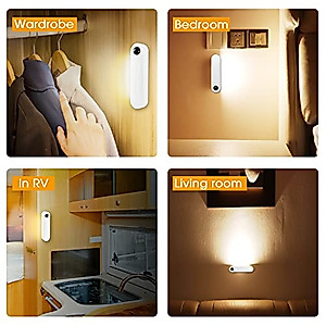 AIMILAR Rechargeable Motion Sensor Night Light Dimmable LED Night Lights for Kids Bedrooms USB Chargeable Magnetic Nightlights for Kids Room Bathroom Cabinet Closet Hallway (2 Pack) (White)