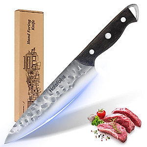 HolaFolks Chef Knife, 8 Inch Professional Kitchen Knife High Carbon Stainless Steel Butcher Knife Ultra-Sharp Boning Knife with Ergonomic Handle Gift Box Home Restaurant