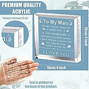 To My Man Gift for Him Valentine Gift Anniversary Birthday Gifts for Boyfriend I Love You Gift for Him Fiance Husband Keepsake for Groom Engagement Wedding Christmas Father's Day (Classic Style)