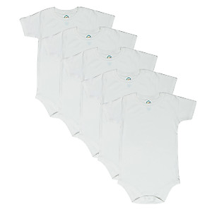 CBObaby Short Sleeve Round Neck Bodysuits (6T 5- Pack)