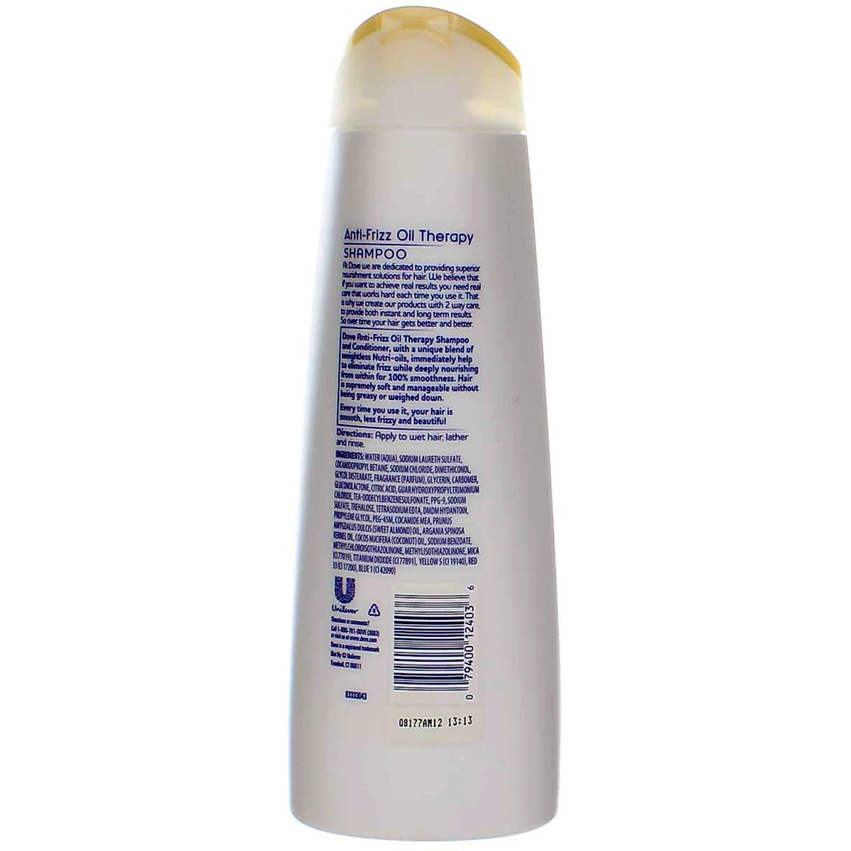 Dove Anti-Frizz Oil Therapy Shampoo With Almond Oil 12 oz