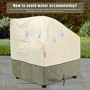 COSFLY Patio Furniture Covers Waterproof,Outdoor Chair Covers Heavy Duty - Fits up to 35W x 38D x31H Inches (1 Pack)