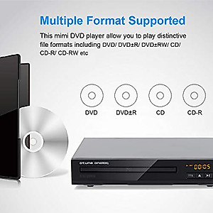 atune analog DVD Player HDMI CD Player with HD 1080p, All-Region Free, USB Input, Remote Control Multi-Angle Viewing AC/DC Adaptor Power Supply, Black