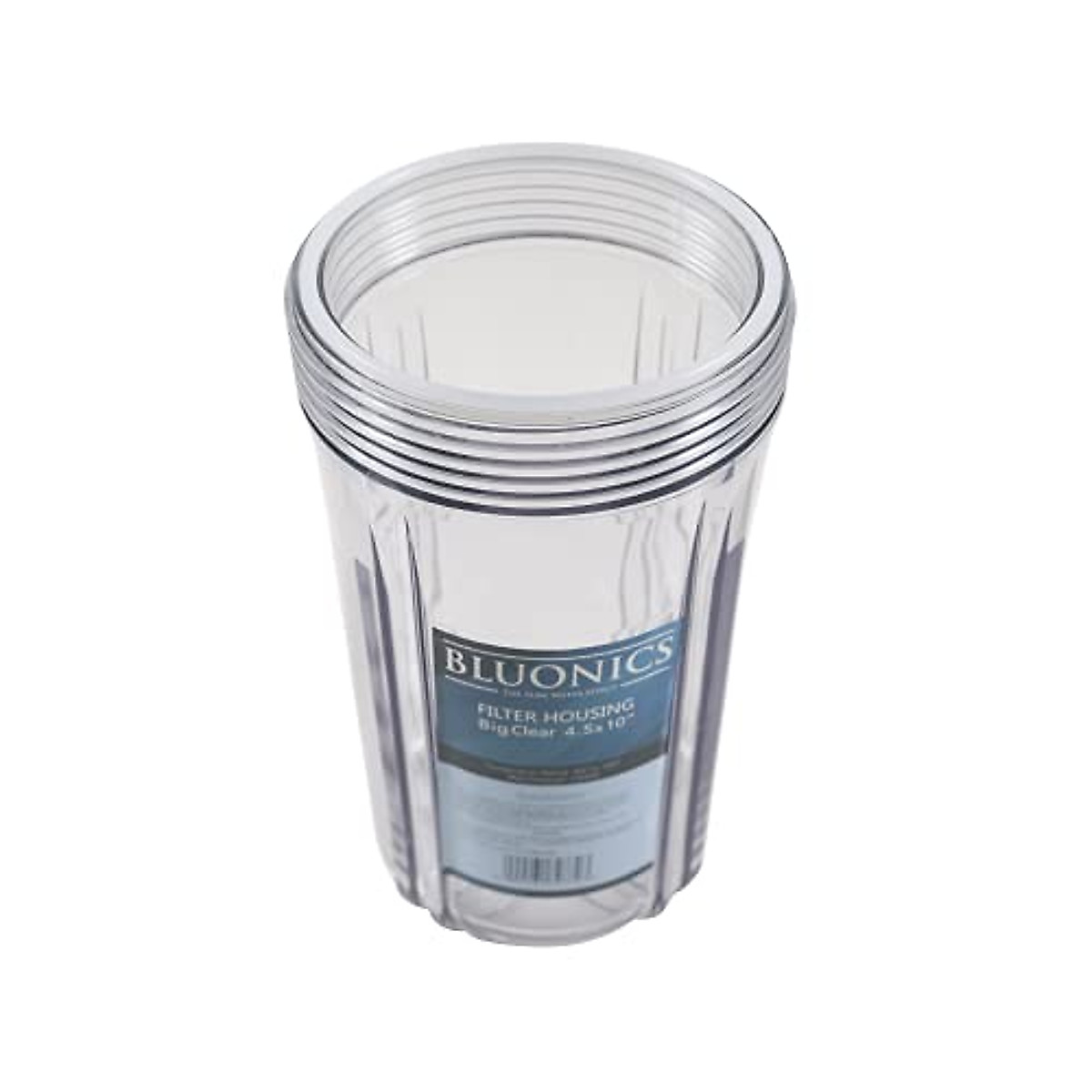 Bluonics 4.5 x 10" Whole House Water Filter GAC Carbon with Clear Transparent HOUSING