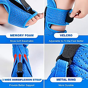 Gushijieju Plantar Fasciitis Night Splint Latest Version, Adjustable Foot Brace for Plantar Fasciitis Achilles Tendonitis Foot Drop Heel Pain Relief Women Men(1 Pack)