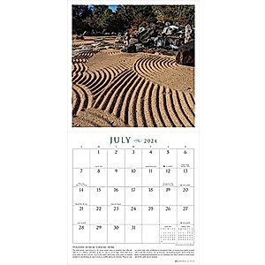 Gardens of the Spirit 2024 Wall Calendar: Japanese Garden Photography | 12" x 24" Open | Amber Lotus Publishing