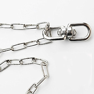 304 Stainless Steel Eye to Eye Swivel Ring,M10 3/8" Key Ring Keychain Connectors for Anchor Chain (2PCS)