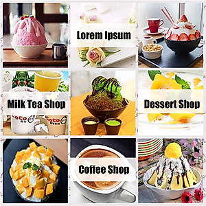 XURUIUS Commercial Snowflake Ice Machine, Smart Shaved Ice Machine, Ice Crusher Smoothie Machine, Suitable for Bar Cocktails/Milk (120KG)