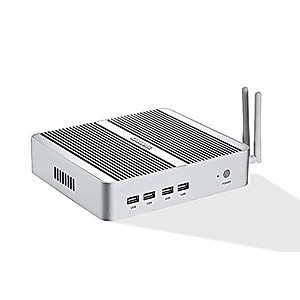 KINGDEL Fanless Mini PC, Powerful Mini Desktop Computer, Intel i5 8th Gen. 4 Cores CPU, 16GB DDR4 RAM, 250GB SSD, 4096x2304, HD Port, LAN, VGA, 4xUSB 3.0, W-11 Pro