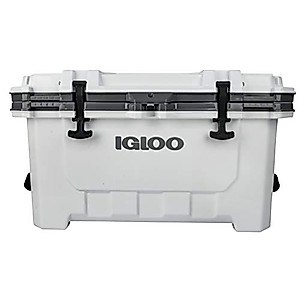 Igloo White IMX 70 Qt Lockable Insulated Ice Chest Injection Molded Cooler with Carry Handles