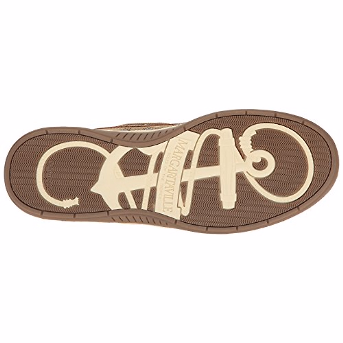 Margaritaville Men's Anchor Lace Boat Shoes-Lightweight and Durable 2 Eye Lace Up, Light Tan, 10