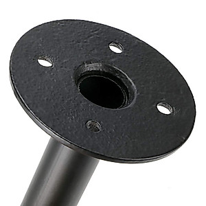 Sumnacon 4 Pcs 7.7 Inch Industrial Pipe Clothes Bar - Heavy Duty Rustic Metal Coat Hanger with Screws, Wall-Mounted Garment Holder Rack for Bedroom/Bathroom/Cabinet/Boutique/Clothing Store, Black