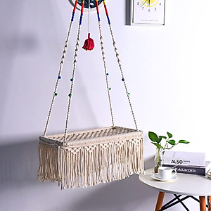 WODMB Cats Hanging Bed Cotton Pet Nest Cat Dog Hammock Thread Toy Swing Bohemian Wall Hanging (Color : A, Size : One Size)