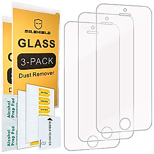 Mr.Shield-[3-Pack Designed for iPhone SE (2016 Edition ONLY) / iPhone 5/5S / iPhone 5C [Tempered Glass] Screen Protector with Lifetime Replacement