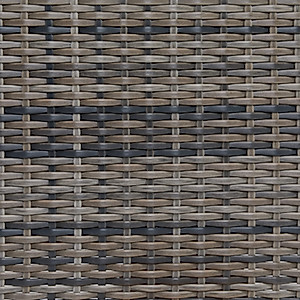 Signature Design by Ashley Harbor Court Casual Outdoor Armless Curved Loveseat with Cushion, Dark Brown & Light Gray