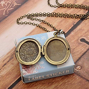 Fajewellery Vintage Engraved Flower Locket Picture Pendant Necklace for Women