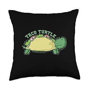 Turtle reptile carapace old Sauropsida Testudines Taco Turtle Throw Pillow, 18x18, Multicolor