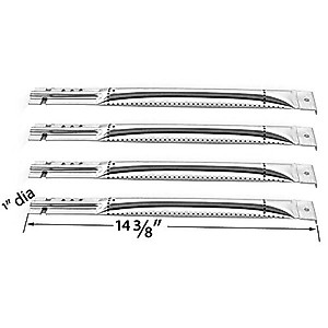 Charbroil 4363420507, 463420509, 463460708, 463460710 Gas Grill Replacement KIT - 4 Stainless Steel Burners, 4 Stainless Heat Shields and 3 Crossover Tubes